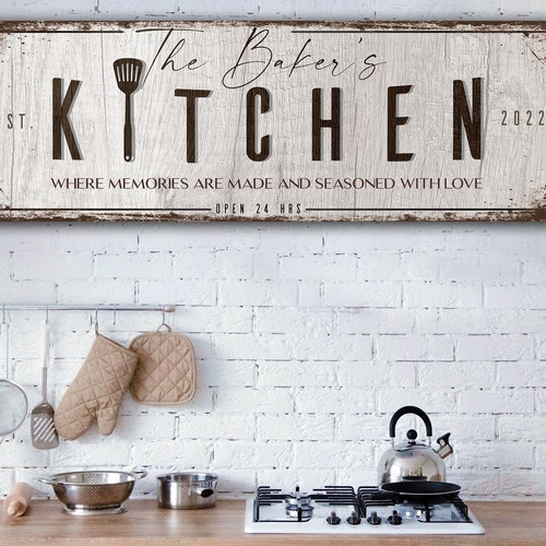 Kitchen Gifts Custom Metal Sign for Kitchen Personalized - Etsy