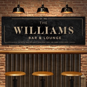 Custom Bar & Lounge Sign Customized Bar Sign Home Bar Sign - Etsy