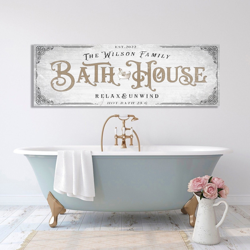 Bath House Sign - Etsy