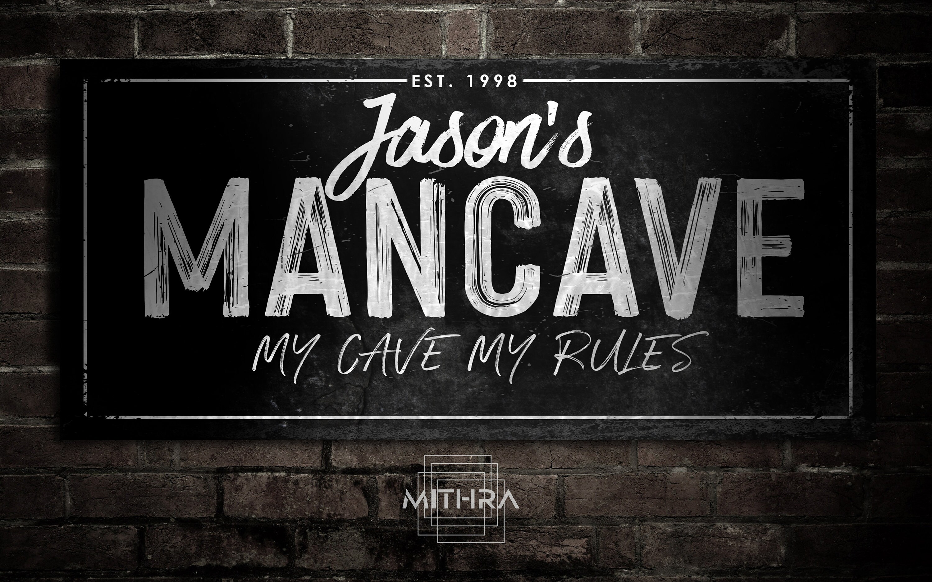 Man Cave Sign Custom Man Cave Sign My Cave My Rules Fathers - Etsy