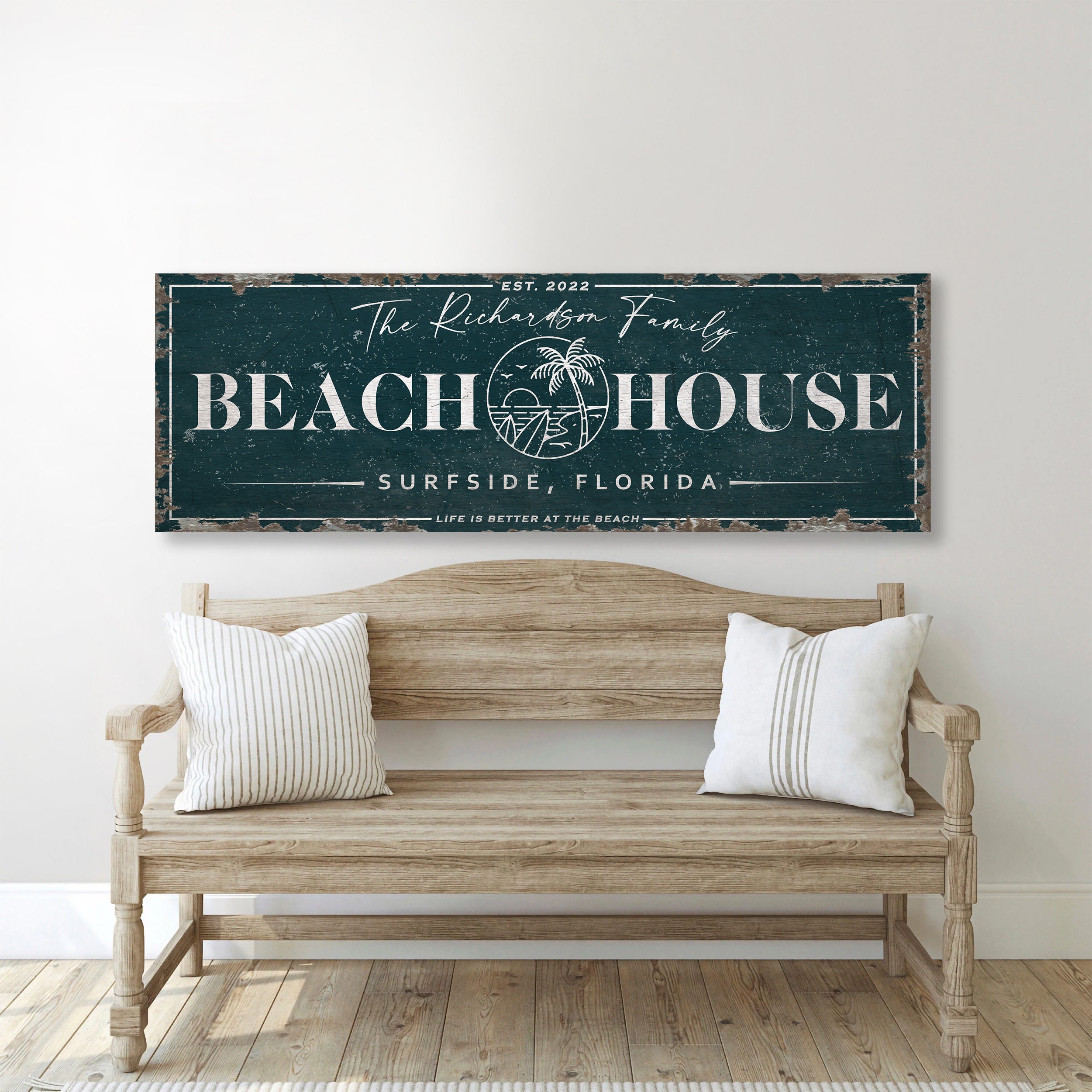 Beach House Sign Personalized, Custom Beach House Décor, Sign for Beach ...