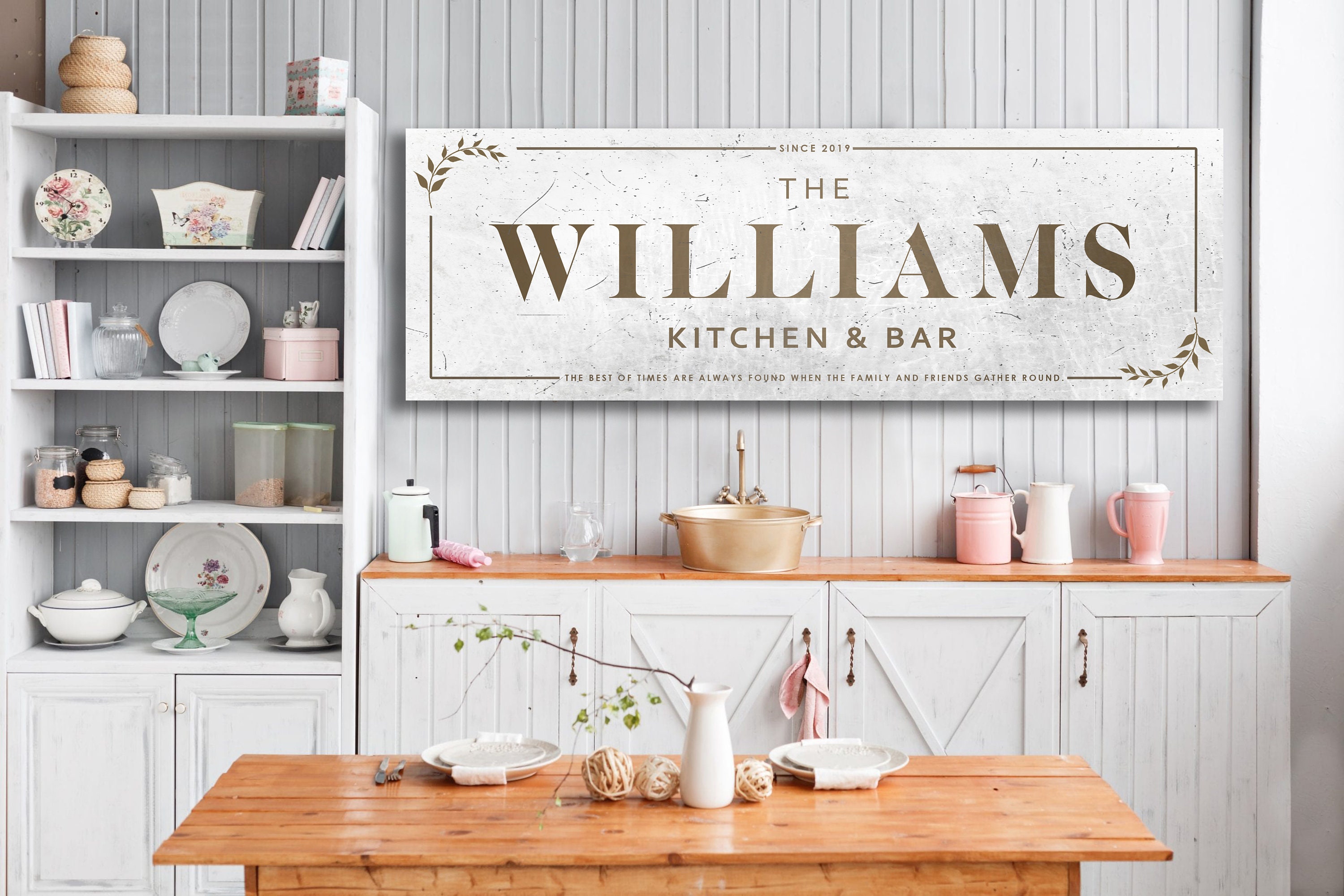 Custom Kitchen and Bar Sign Large Canvas Kitchen Wall Art - Etsy