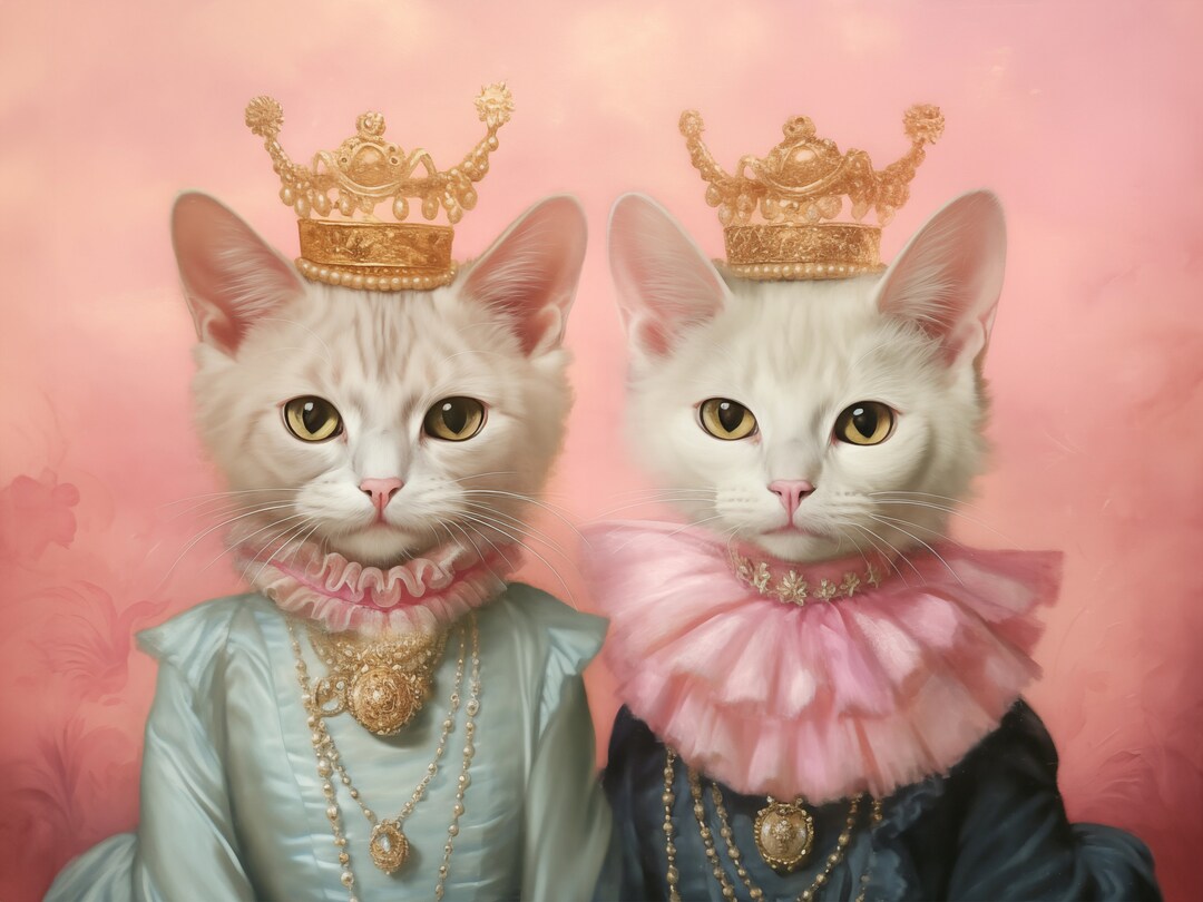 Pet Portrait, 2 Pets Custom Portrait, Personalized 2 Pets Portrait, Pet ...