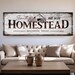 Rustic Homestead Sign, Personalized Homestead Wall Hanging, Custom ...