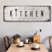 Custom Kitchen Sign for Home, Personalized Family Kitchen Wall Art ...