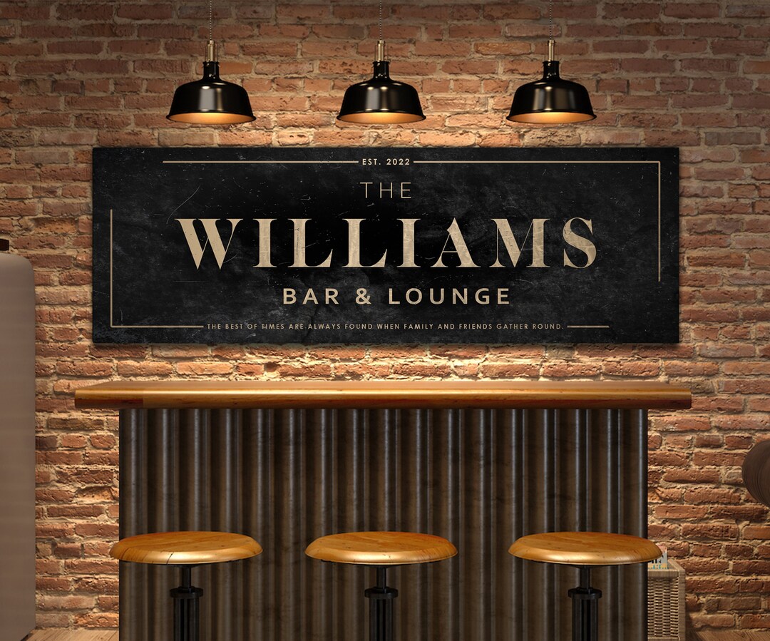 Custom Bar & Lounge Sign Customized Bar Sign Home Bar Sign - Etsy