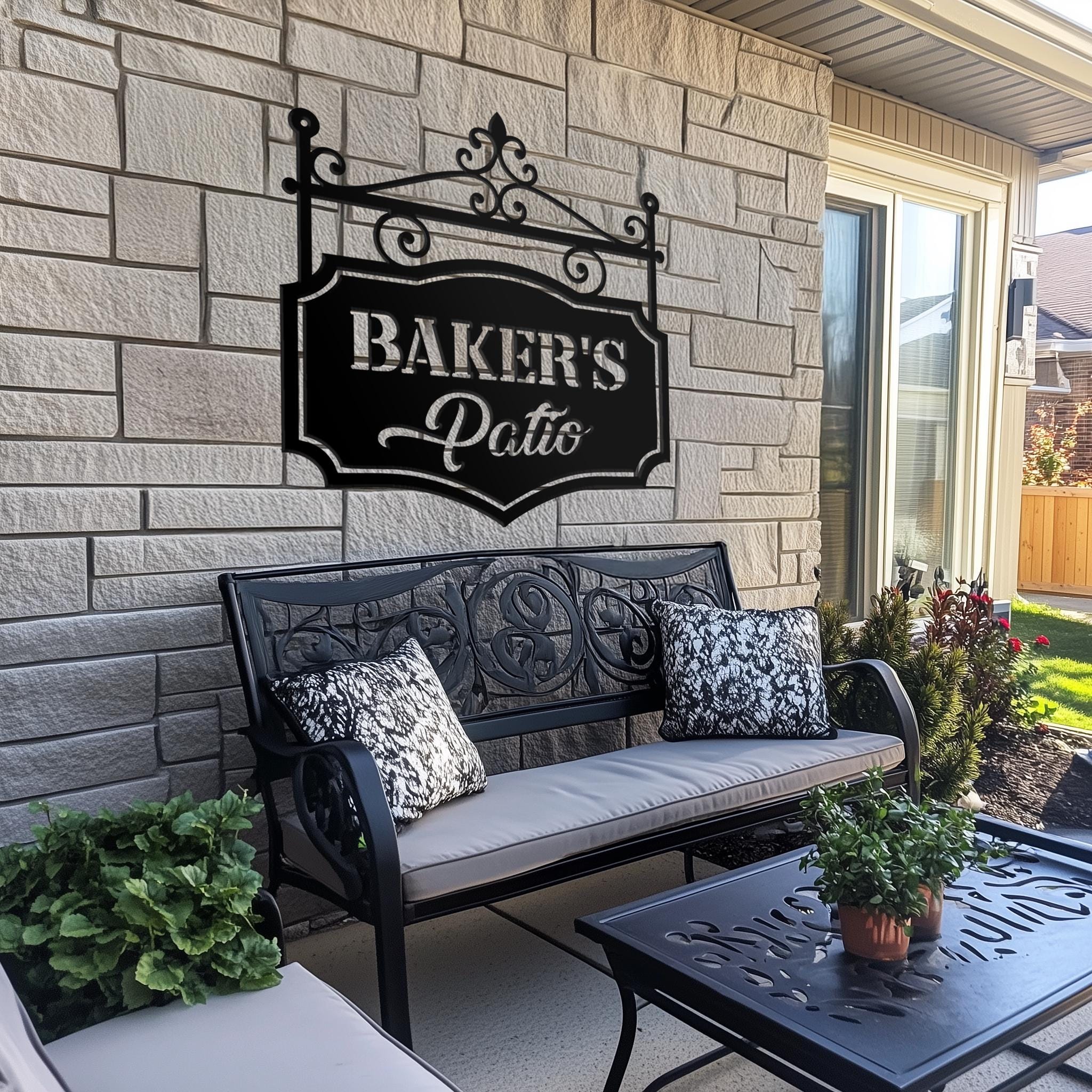 Custom Metal Patio Sign, Outdoor Sign, Backyard Patio Design, Porch ...