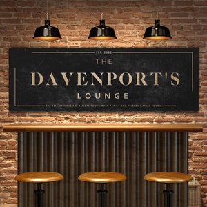 Lounge Sign, Custom Lounge Sign, Personalized Lounge Sign, Living Room ...