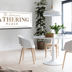 Black Gathering Sign, Custom Gathering Place Sign, Personalized Gather ...