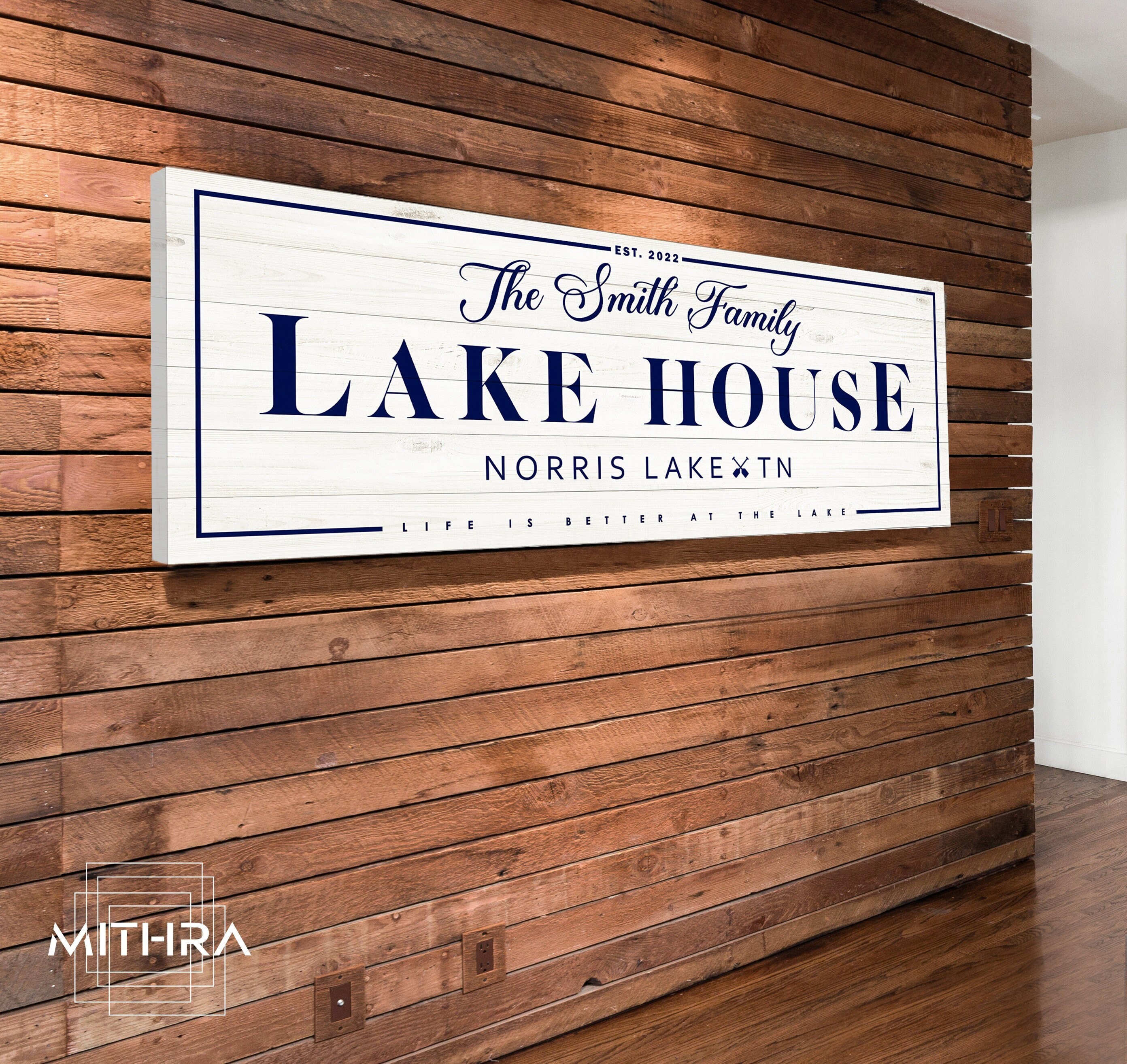Custom Lake House Sign Lake House Décor Personalized Modern - Etsy