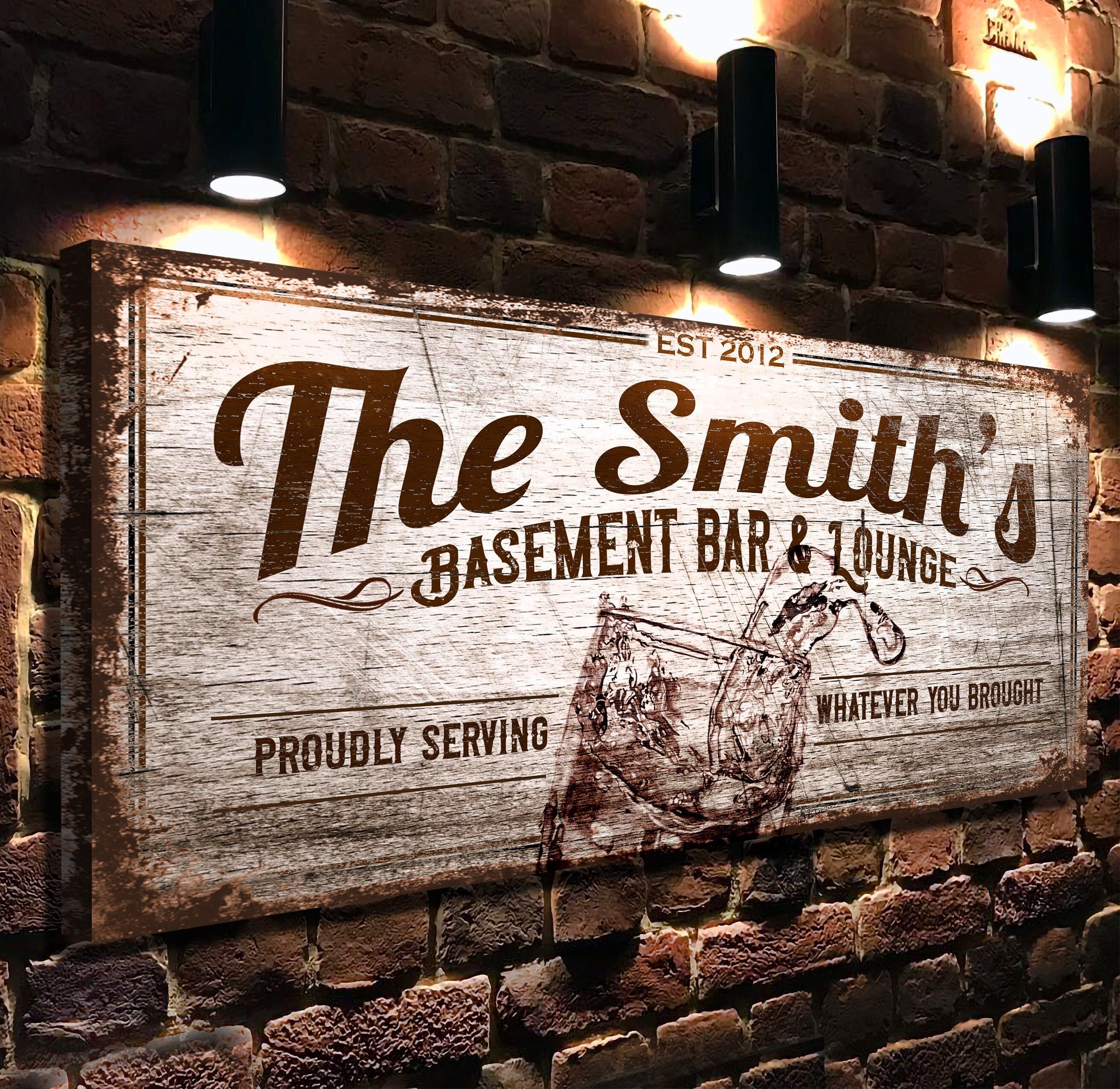 Personalized Basement Bar Sign Custom Bar Sign Vintage Bar - Etsy