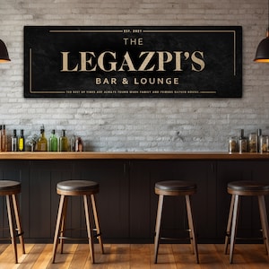Custom Bar & Lounge Sign, Customized Bar Sign, Home Bar Sign, Large ...