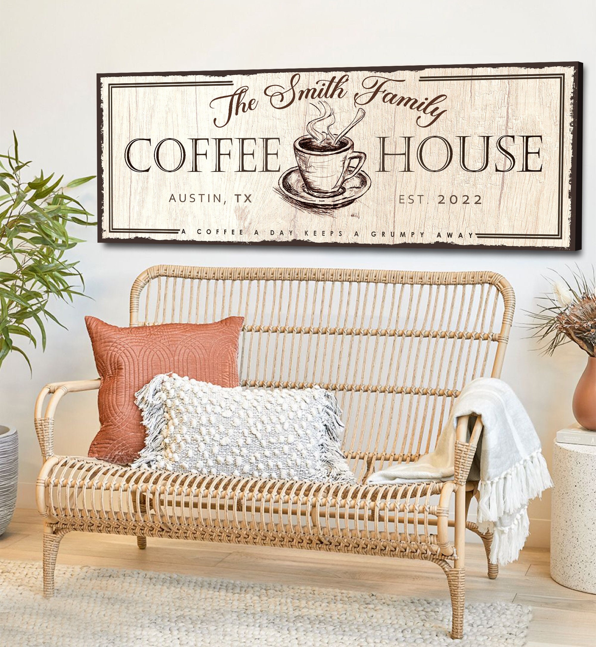 Coffee Sign, Custom Coffee Sign for Home, Coffee House Sign ...