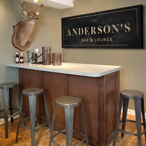 Custom Bar & Lounge Sign, Customized Bar Sign, Home Bar Sign, Large ...