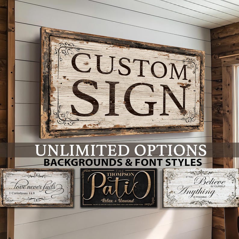 Custom Sign, Your Favorite Quote or Saying, Large Customized Sign ...