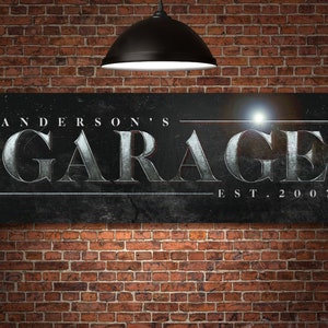 Garage Sign, Custom Garage Sign, Personalized Workshop Sign, Rustic ...