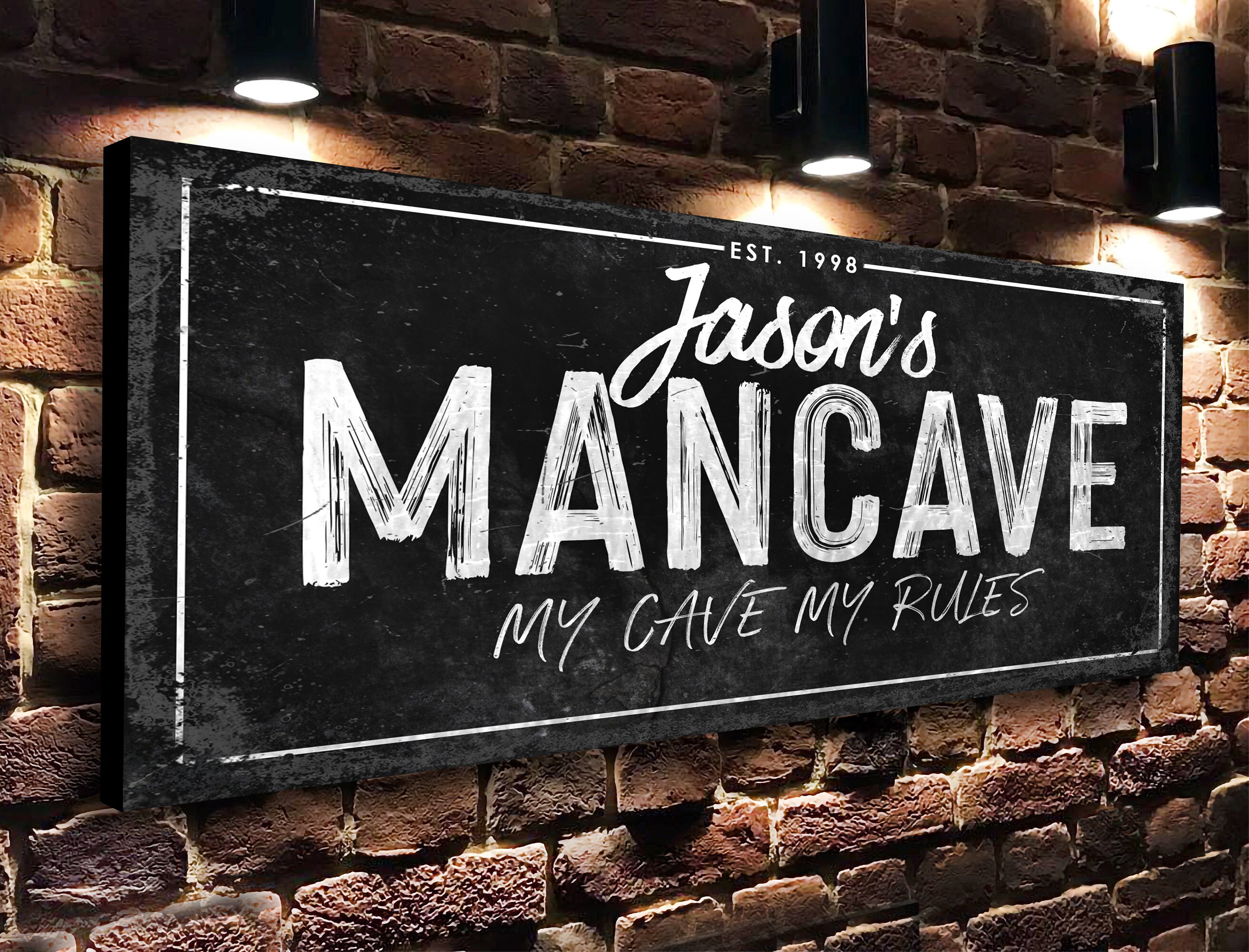 Man Cave Sign Custom Man Cave Sign My Cave My Rules Fathers - Etsy