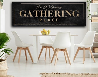 Personalized the Gathering Place Sign, Personalized Gather Wall Art ...