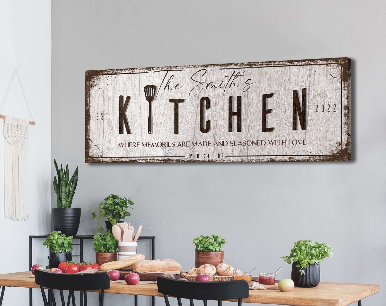 Custom Kitchen Sign for Home Personalized Family Kitchen Wall - Etsy
