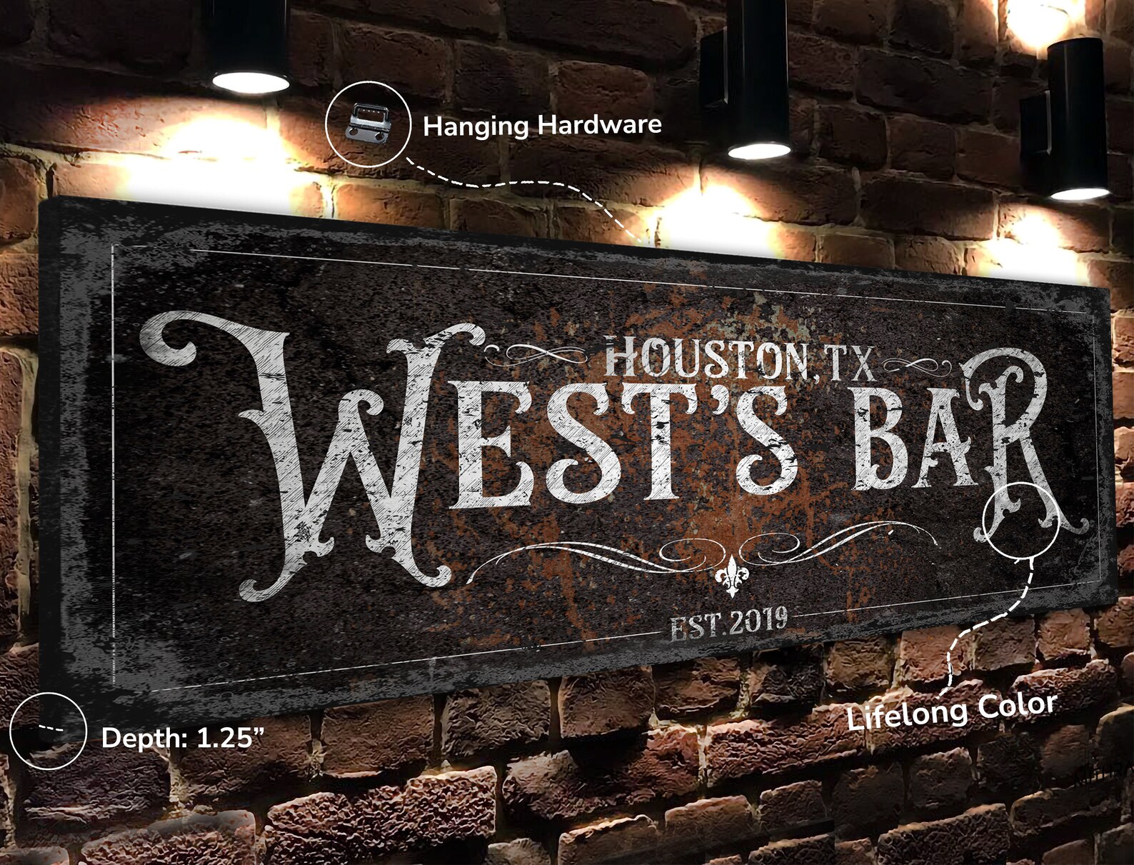 Man Cave Sign, Home Pub Sign, Bar Sign for Home, Basement Bar Wall ...