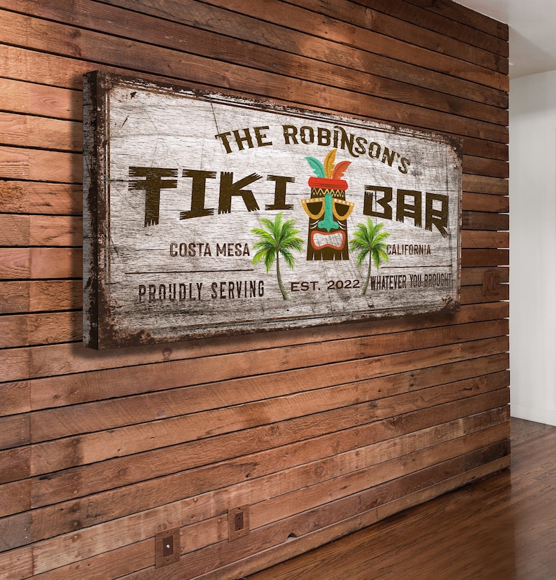 Tiki Bar Sign Personalized Custom Tiki Bar Décor Sign for - Etsy