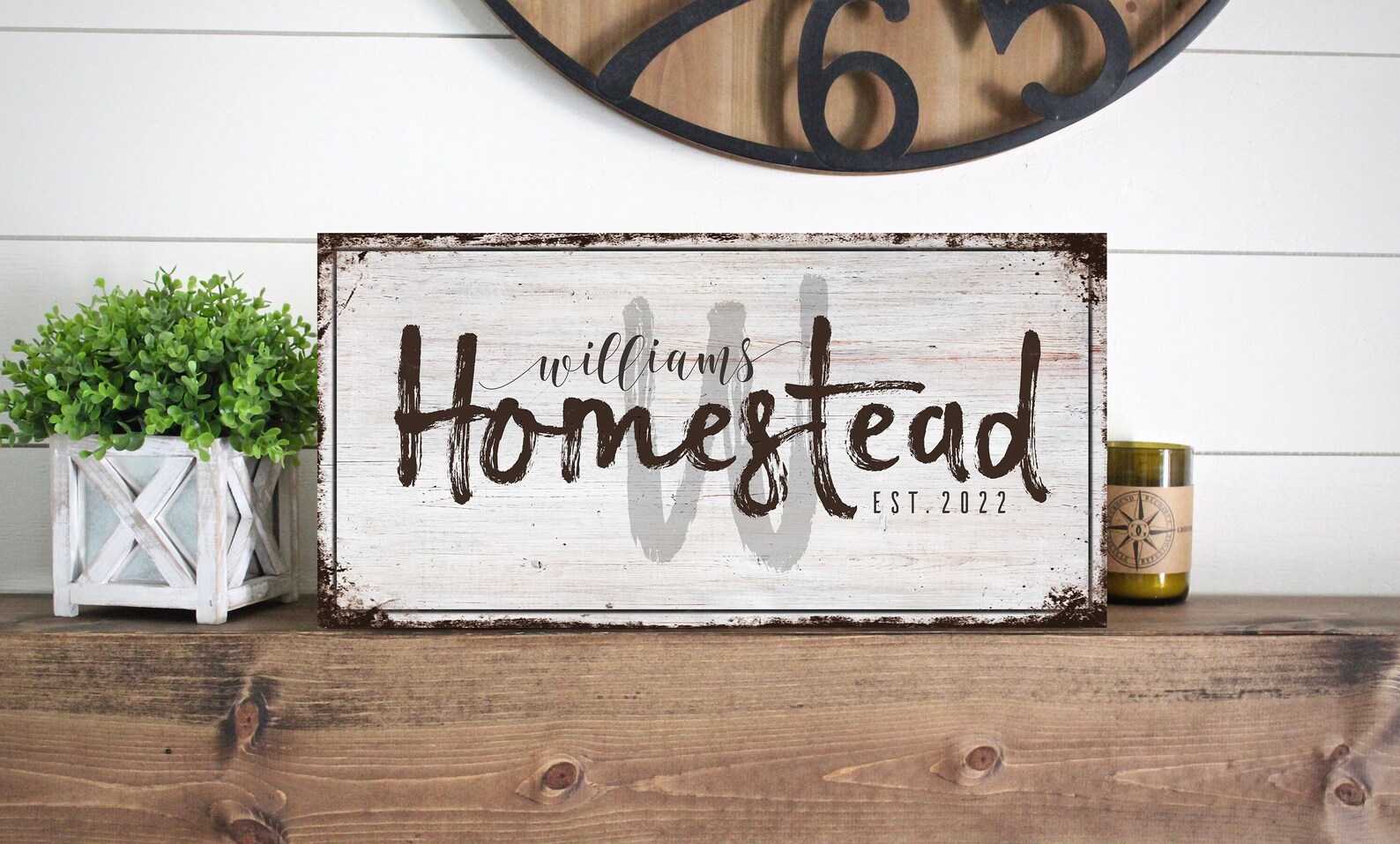 Custom Homestead Sign, Modern Farmhouse Wall Art, Rustic Farm Sign ...