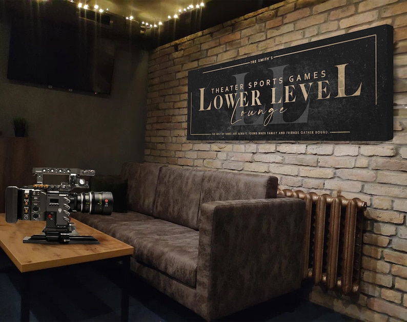 Lower Level Lounge Sign Custom Lower Level Wall Art - Etsy