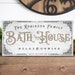 Personalized Bath Sign, Custom Bath House Wall Art, Huge Canvas Print ...