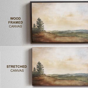 Earthy Tones Landscape Wall Art, Large Framed Abstract Modern Art, Huge ...