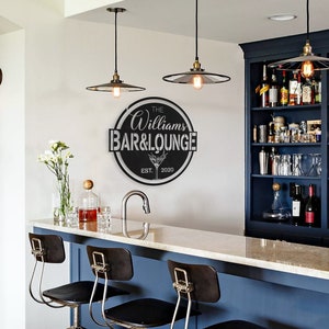 Metal Bar & Lounge Sign, Outdoor Metal Bar Sign Custom, Personalized ...