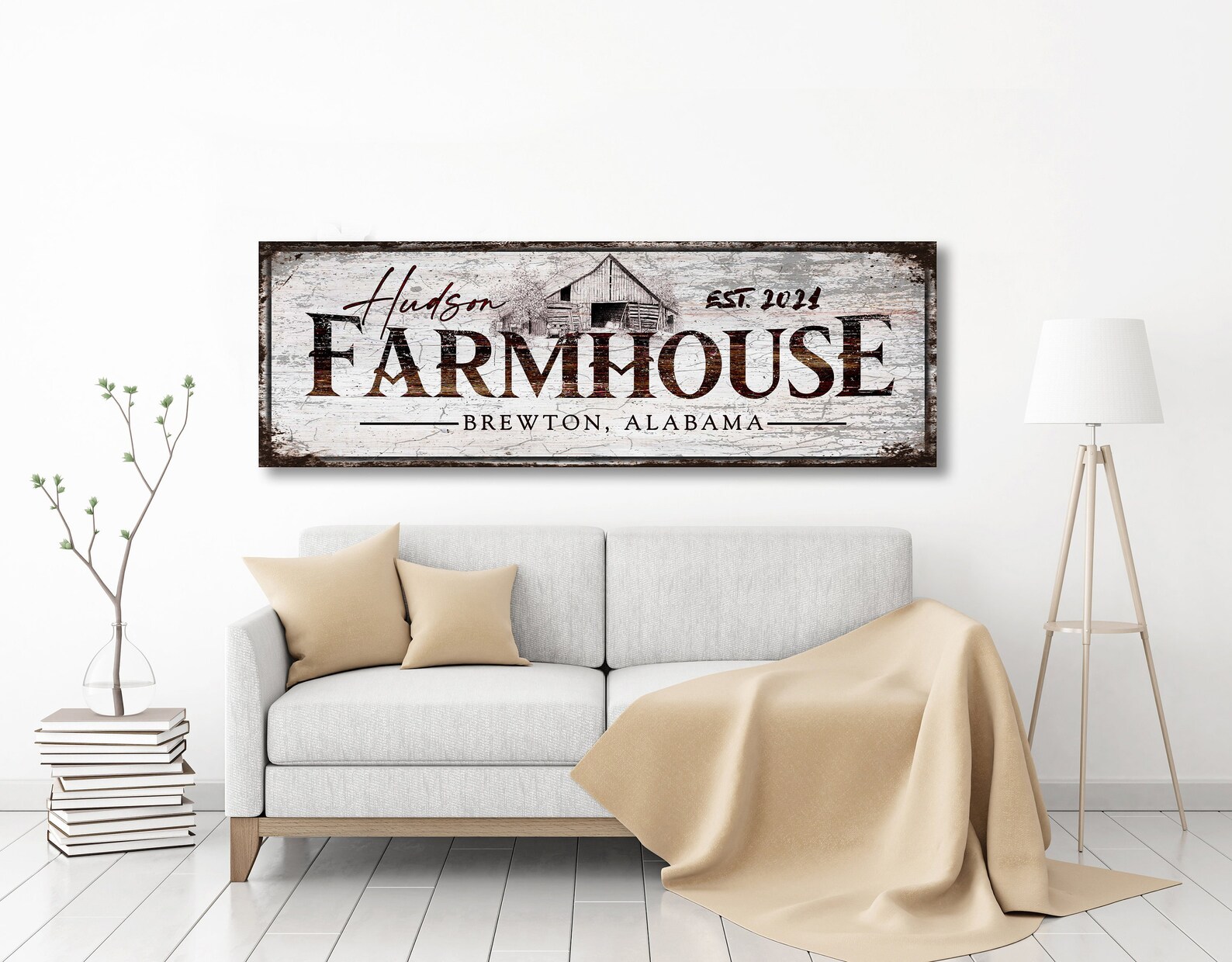 Rustic Farmhouse Sign Huge Farm Sign Custom Family Name - Etsy