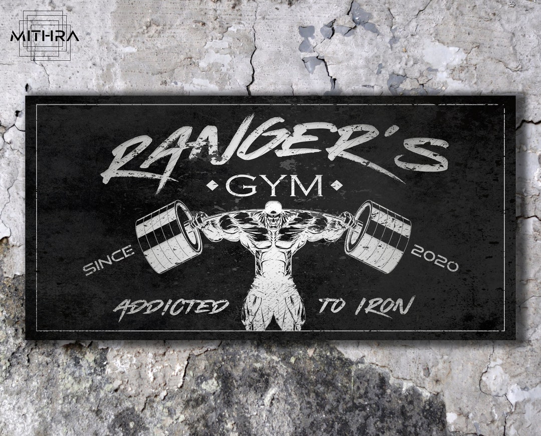 Letrero de gimnasio, letrero de gimnasio personalizado, arte de pared ...