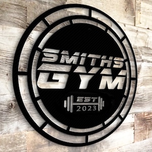 Gym Sign, Metal Gym Sign, Personalized Gifts, Custom Gym Sign, Home Gym ...