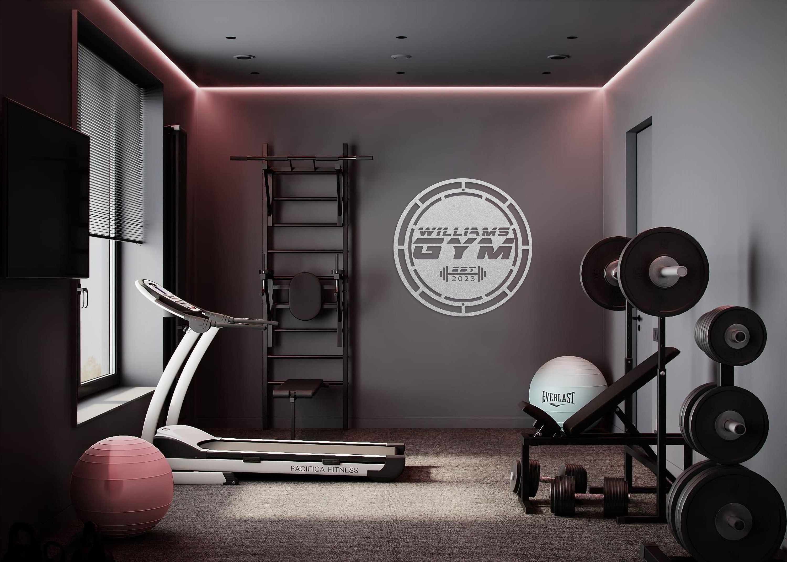 Gym Sign, Metal Gym Sign, Personalized Gifts, Custom Gym Sign, Home Gym ...