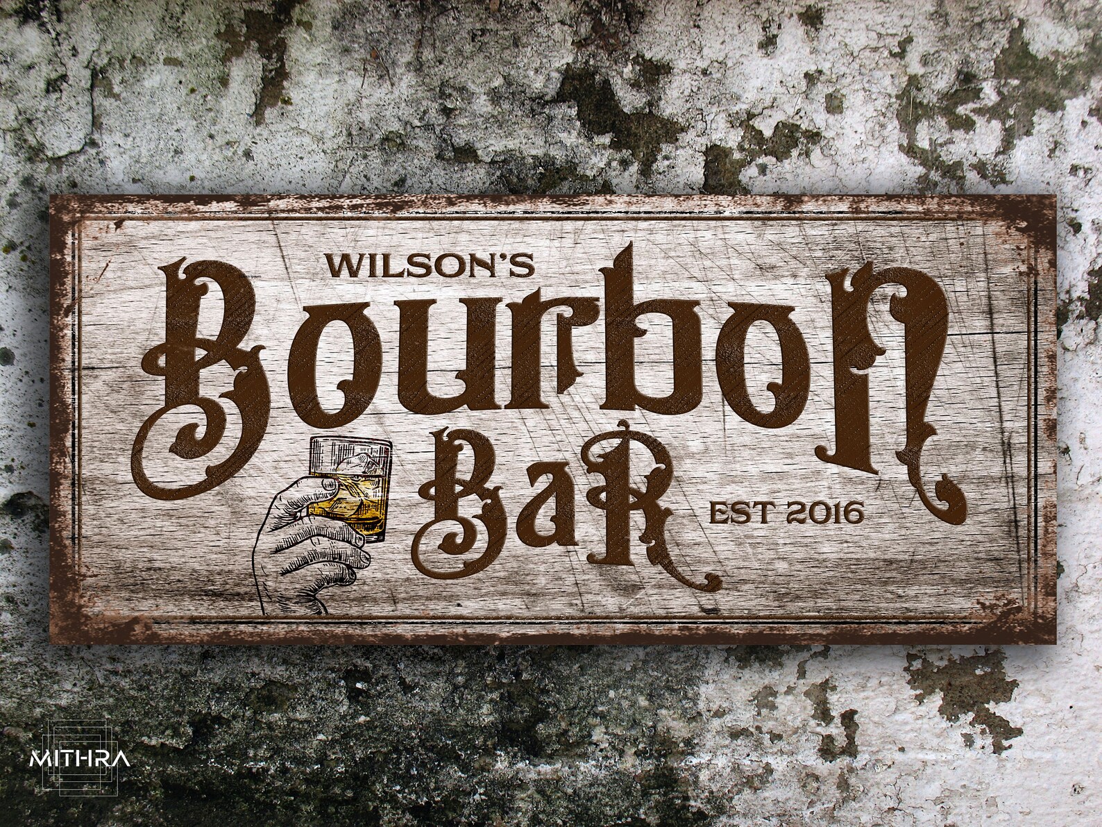 Bourbon Bar Sign Bourbon Pub Wall Hanging Home Bar Décor - Etsy