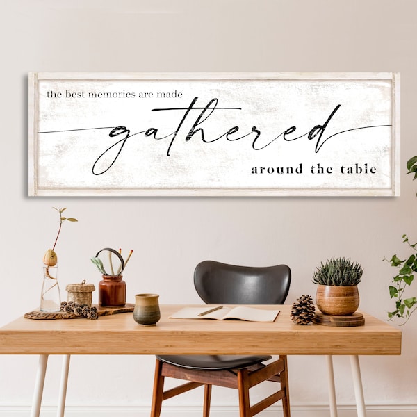 Gathered Around the Table Sign - Etsy