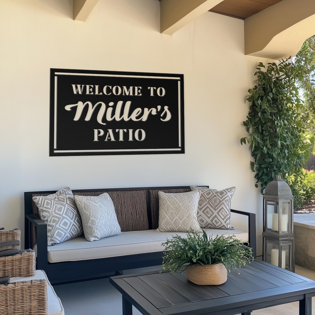 Custom Metal Patio Sign, Outdoor Sign, Backyard Patio Design, Porch ...