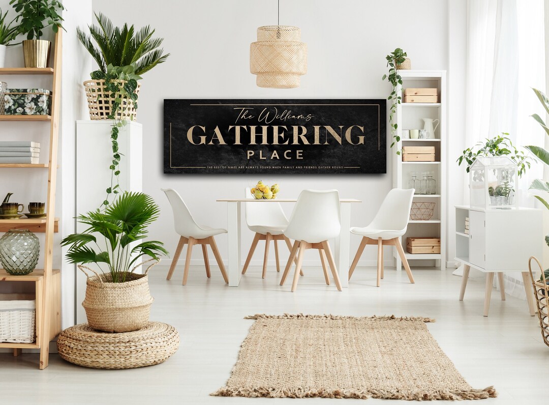 Black Gathering Sign Custom Gathering Place Sign - Etsy