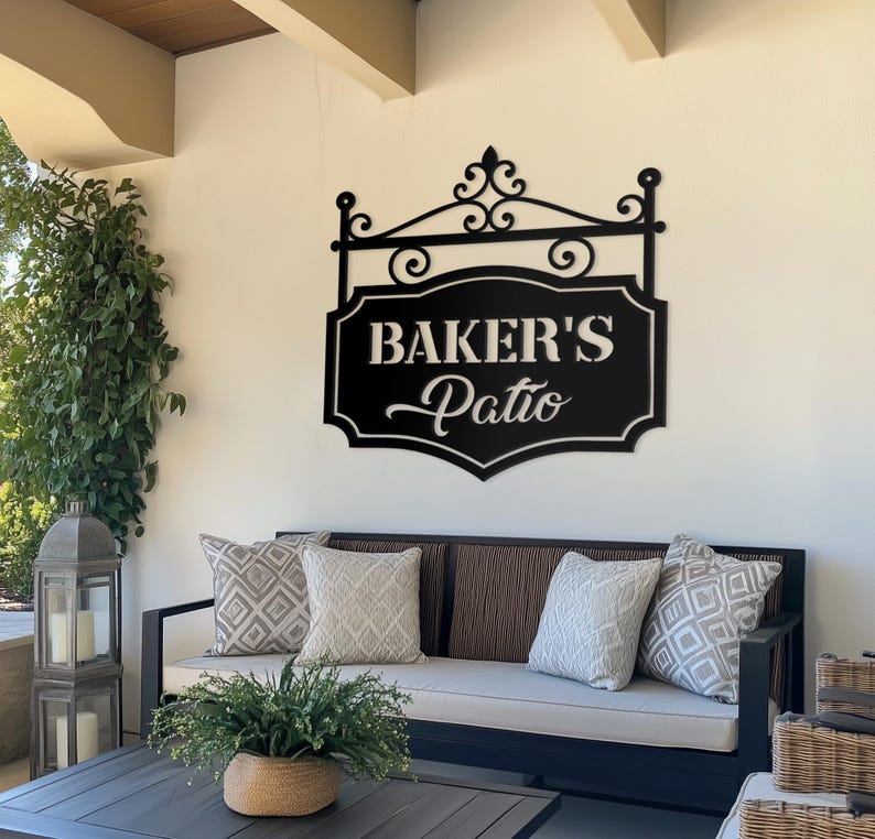 Custom Metal Patio Sign, Outdoor Sign, Backyard Patio Design, Porch ...