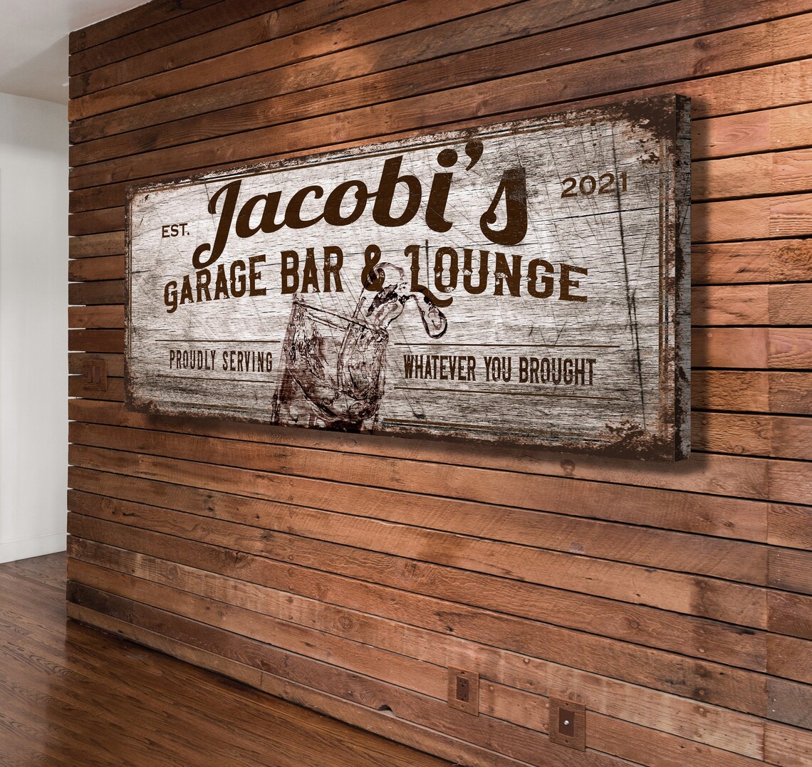 Personalized Basement Bar Sign Custom Bar Sign Vintage Bar - Etsy