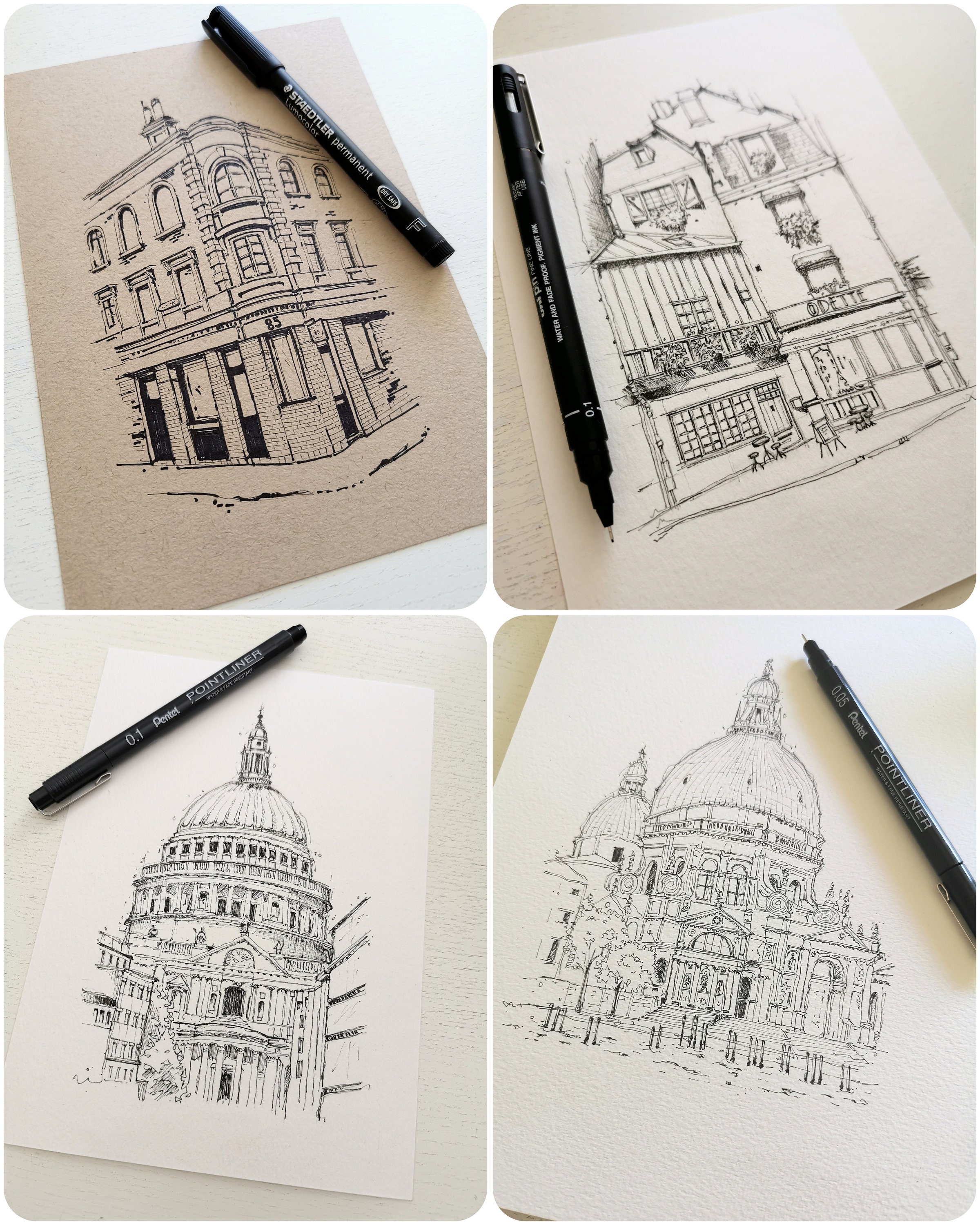 Custom House Portrait: Original Pen & Ink Building Sketch - Etsy