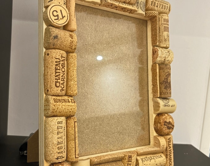Wine Cork Picture Frame 5x7 | Rustic Photo Frame | Handmade Wood Frame ...