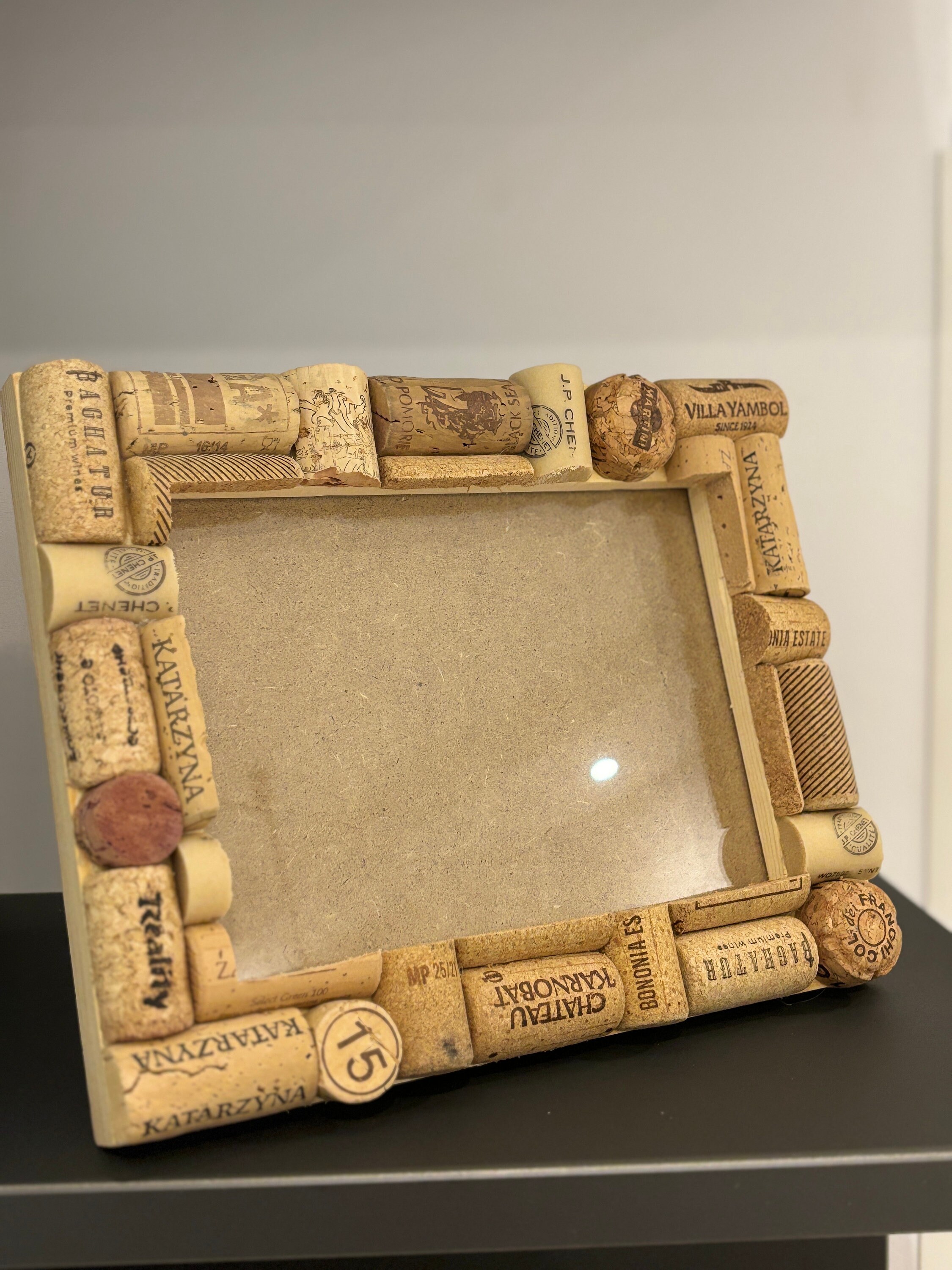 Wine Cork Picture Frame 5x7 | Rustic Photo Frame | Handmade Wood Frame ...