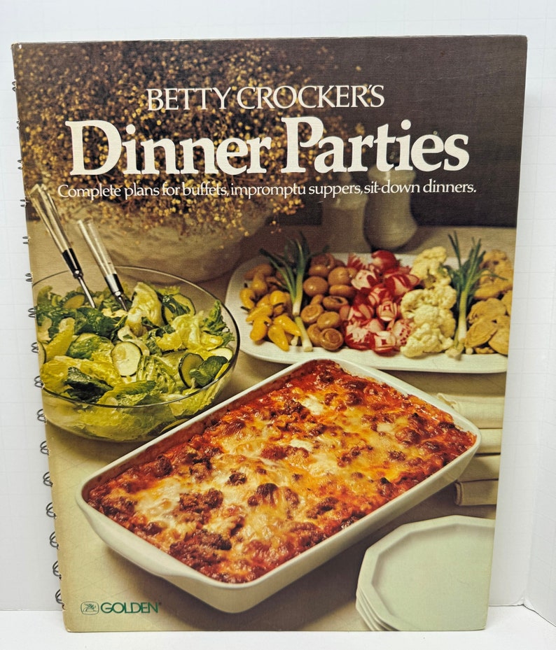 Betty Crocker’s Dinner Parties Recipe Cook Book Hardcover Vintage 1970s ...