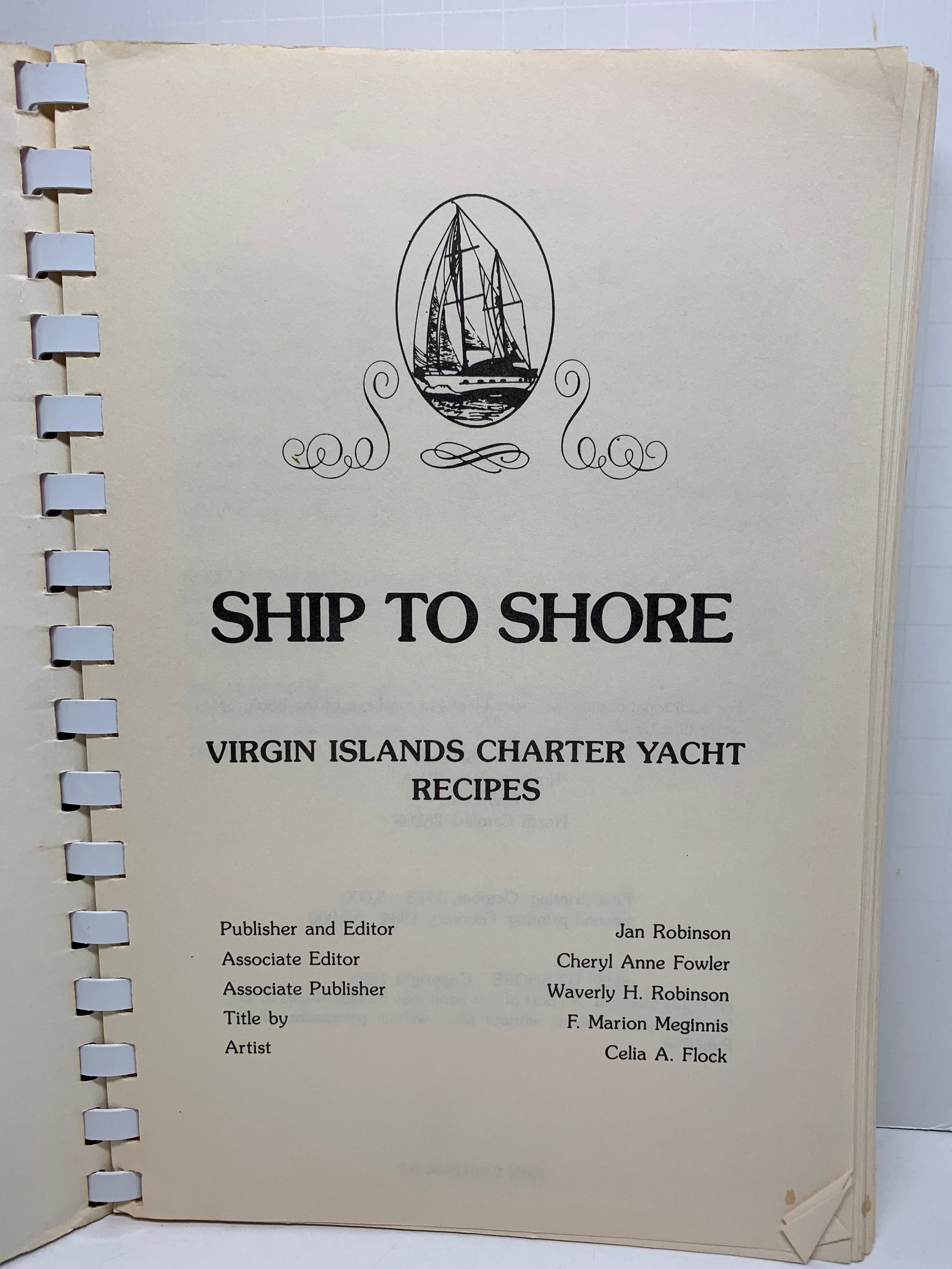 Ship to Shore Cookbook Virgin Islands Charter Yachts Recipes Vintage ...