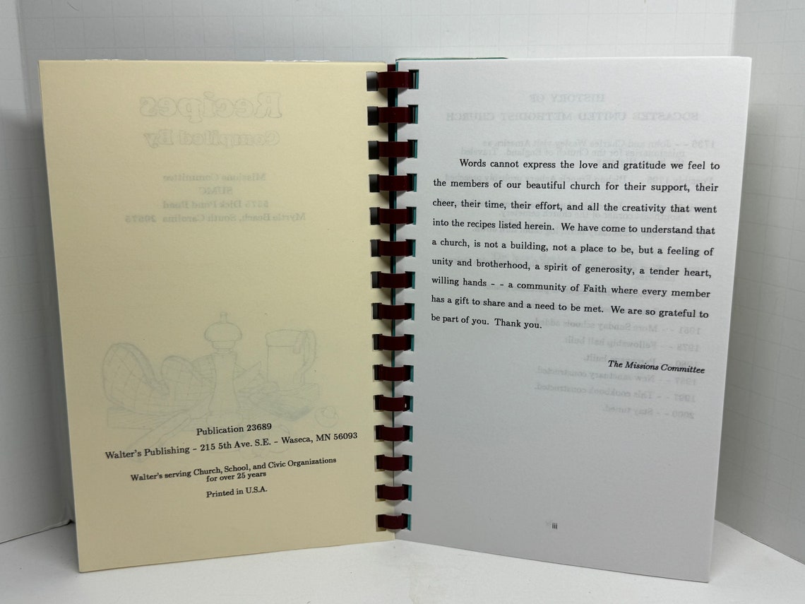 Socastee United Methodist Church Cookbook Family Traditions and ...