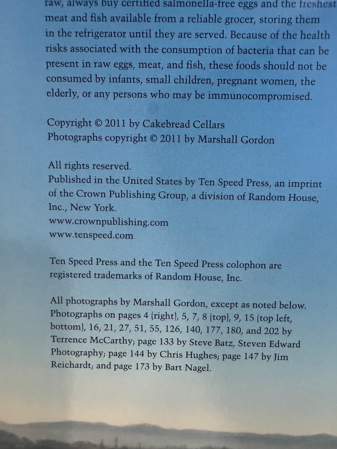 The Cakebread Cellars American Harvest Cookbook Celebrating Wine Food ...