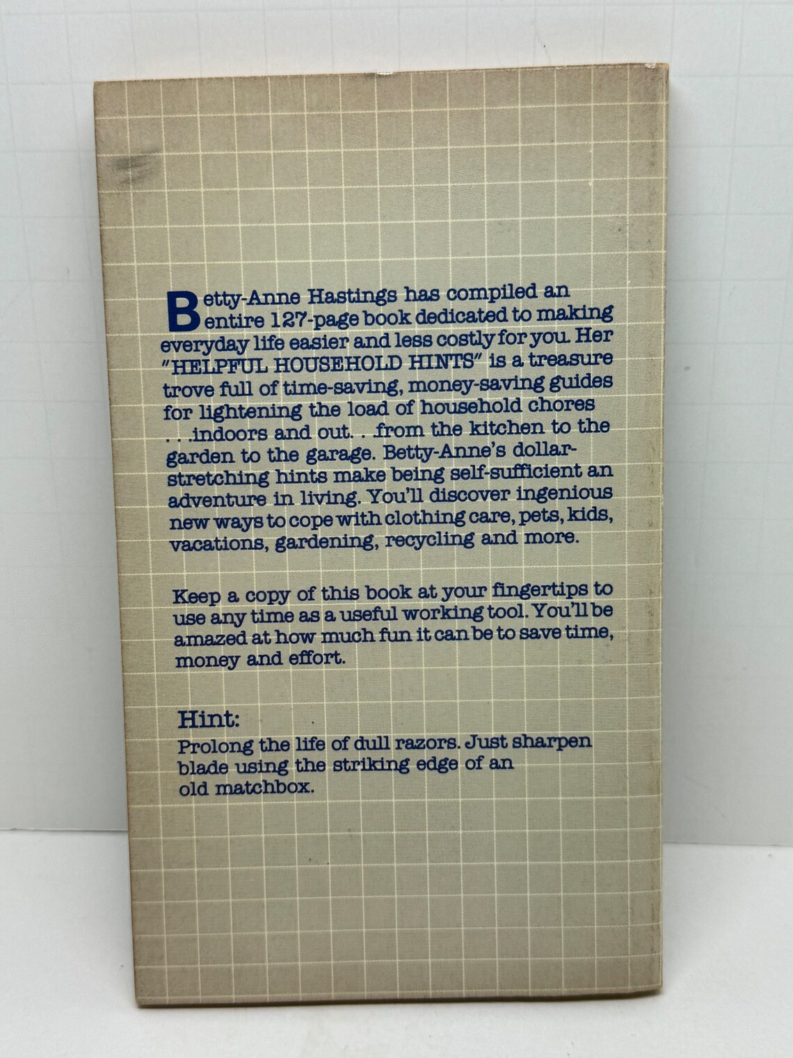 Betty-annes Helpful Household Hints Book 1983 - Etsy