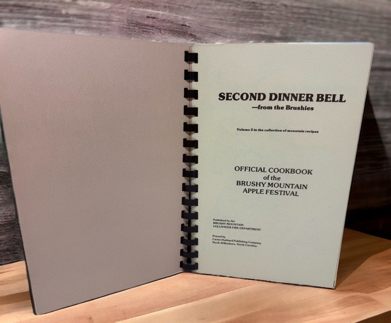 Second Dinner Bell From the Brushies Cookbook Brushy Mountain Fire Department Apple Festival ...