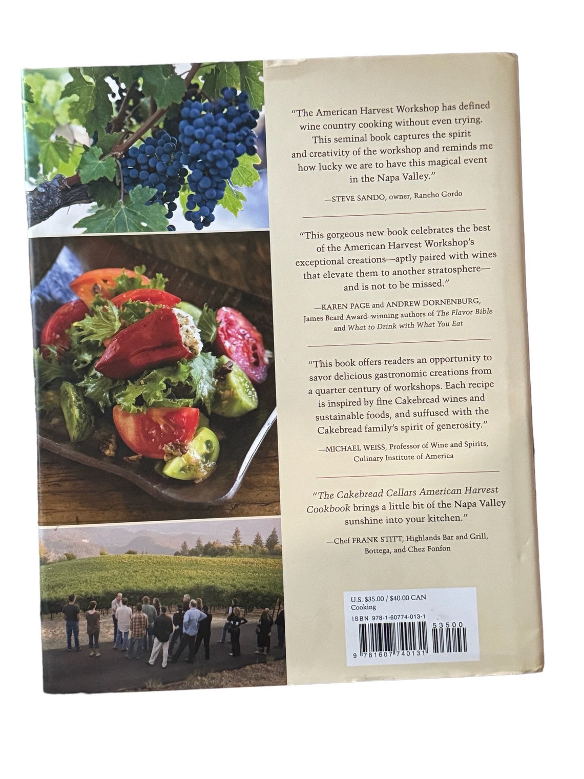 The Cakebread Cellars American Harvest Cookbook Celebrating Wine Food ...